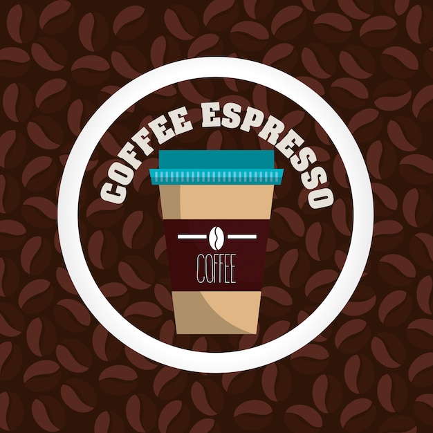 Delightful Coffee Espresso Emblem with Aromatic Beans | Jiffy Designs