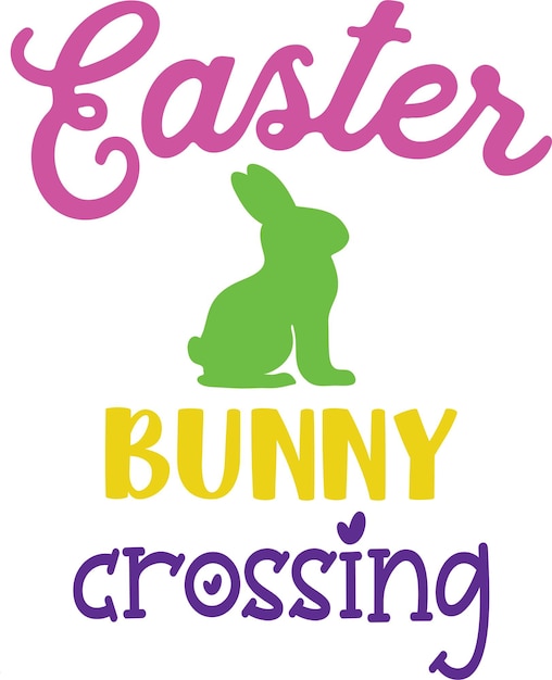 Vibrant Easter Bunny Crossing Sign | Jiffy Designs