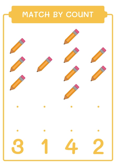 Colorful Pencils: A Counting Matching Game | Jiffy Designs