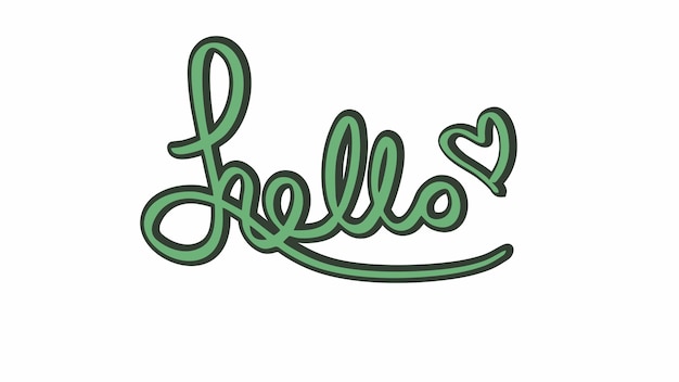 Playful Green Cursive Lettering with Heart Accent | Jiffy Designs