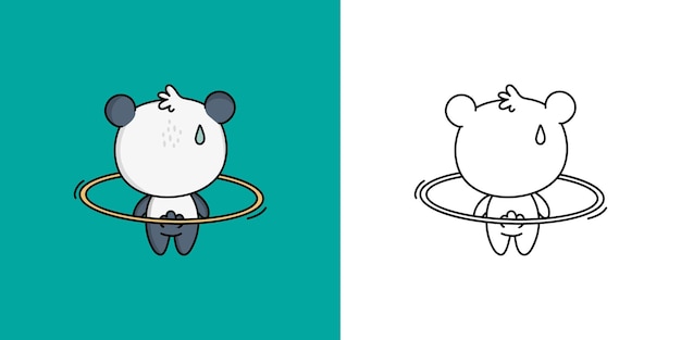Adorable Panda Balancing on Hula Hoop | Jiffy Designs