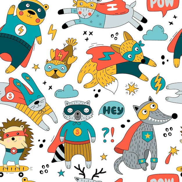 Playful Superhero-Inspired Cartoon Characters Collection | Jiffy Designs