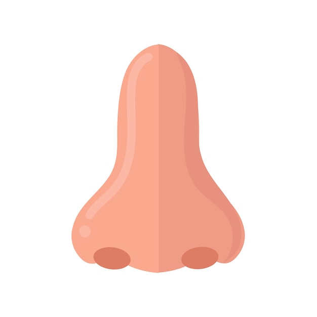 Whimsical Peach-Colored Cartoon Nose on White Background | Jiffy Designs