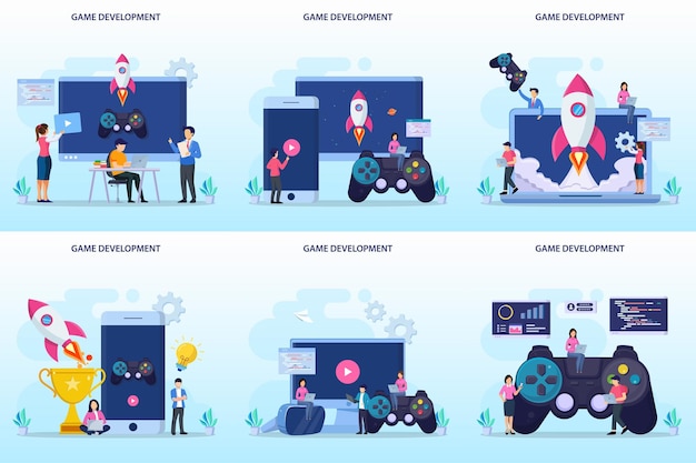 Vibrant Game Development Process Illustrated with Playful Visuals ...