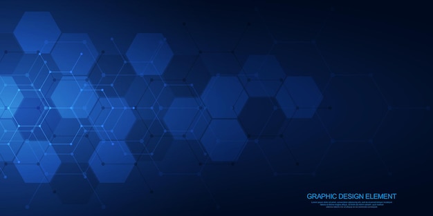 Captivating Hexagonal Graphic Design Element in Shades of Blue | Jiffy ...