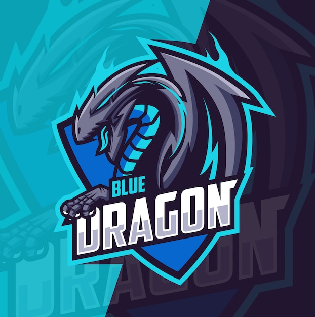 Captivating Blue Dragon Esports Logo Design | Jiffy Designs