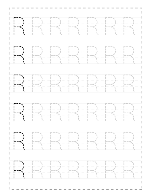 Captivating Pattern of Repeating Letter R Shapes | Jiffy Designs