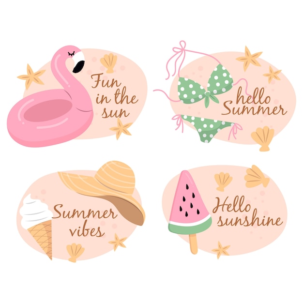 Vibrant Summer-Themed Sticker Collection with Playful Graphics | Jiffy ...
