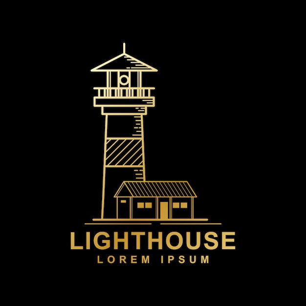 Elegant Lighthouse Emblem Shines Bright in the Darkness | Jiffy Designs