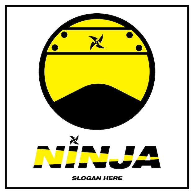 Dynamic Ninja Emblem with Sleek Silhouette and Bold Branding | Jiffy ...