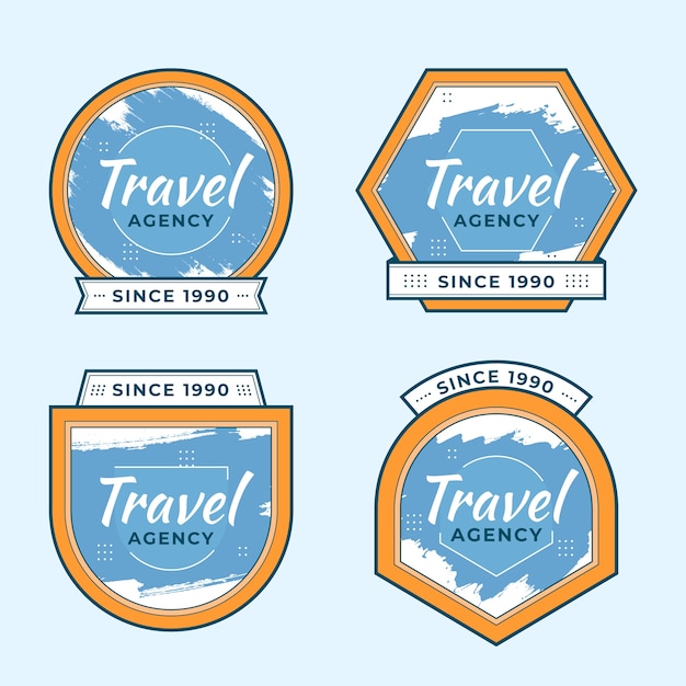 Vintage Travel Agency Emblem Collection with Retro Flair | Jiffy Designs