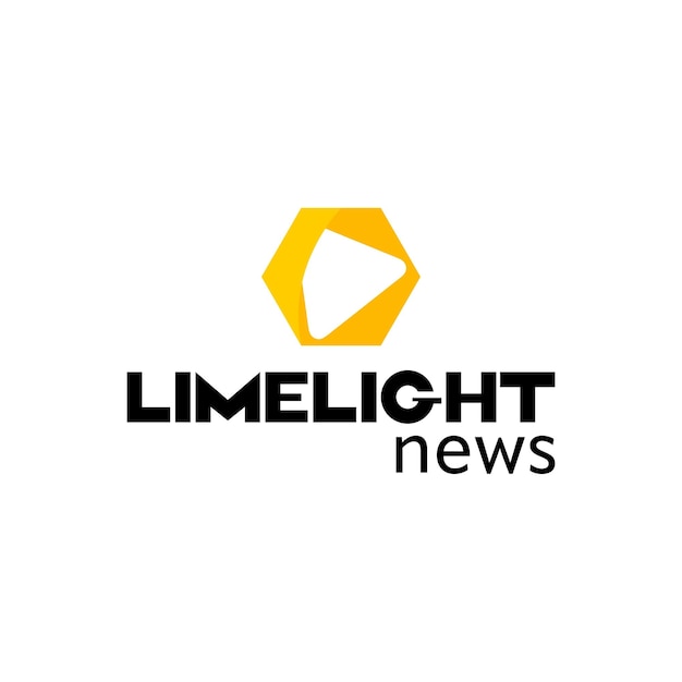 Vibrant Hexagonal Logo for Limelight News Media Outlet | Jiffy Designs