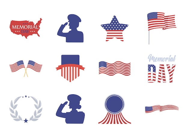 Patriotic Symbols of American Memorial Day Celebration | Jiffy Designs