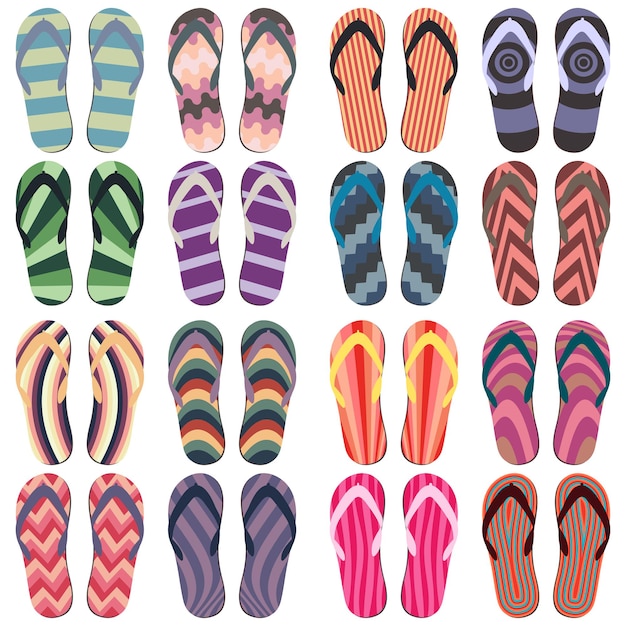 Vibrant and Diverse Flip Flop Collection: Patterns, Colors, and Styles ...