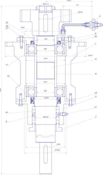 Detailed Mechanical Blueprint of a Complex Industrial Device | Jiffy ...