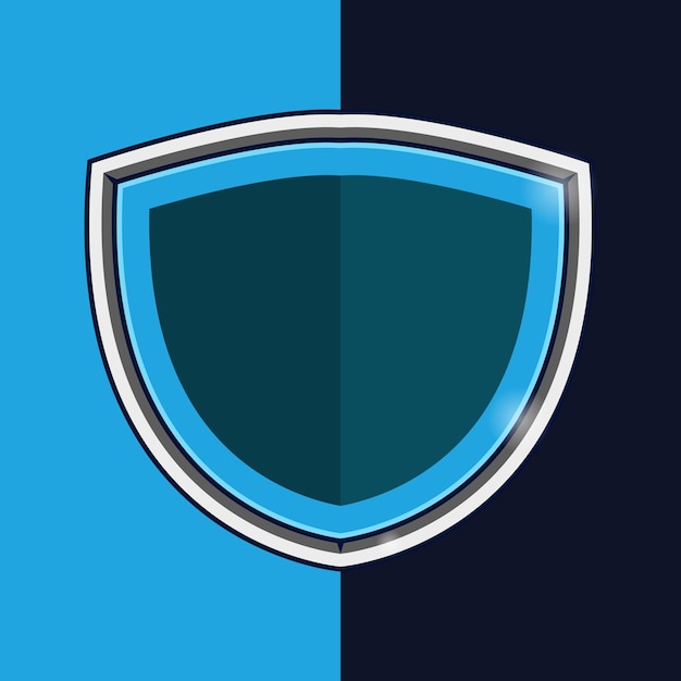 Striking Teal and Navy Shield Emblem with Metallic Accents | Jiffy Designs