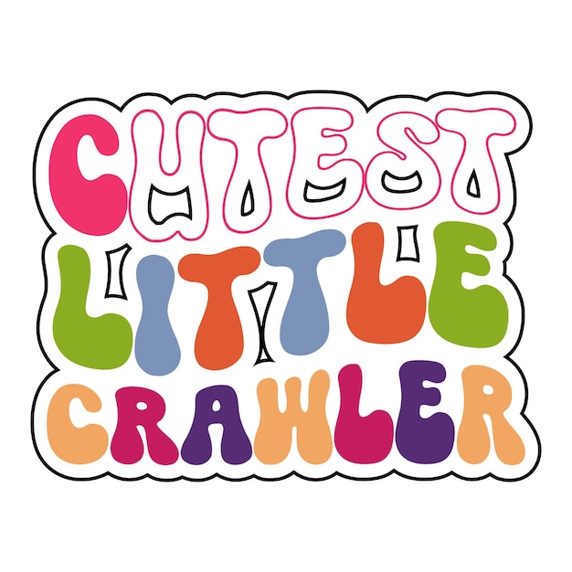 Vibrant and Playful Typographic Design for Cute Little Crawler | Jiffy ...