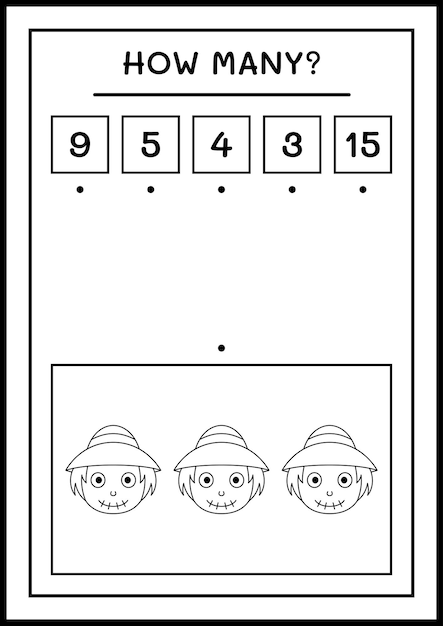 Counting Scarecrow Faces: A Fun Math Activity | Jiffy Designs