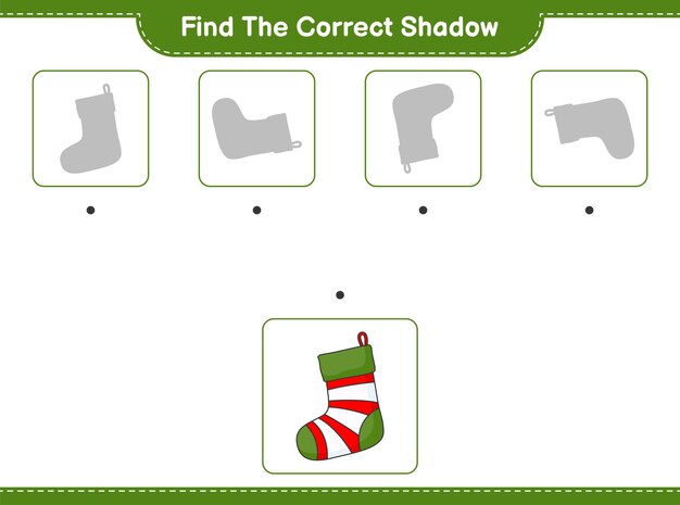 Festive Stocking Shadow Matching Game | Jiffy Designs