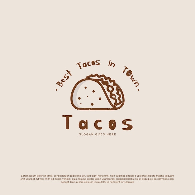 Delightful Taco Emblem with Tantalizing Textures | Jiffy Designs