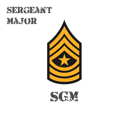 Realistic Vector Icon Of The Us Army Sergeant Major Chevron ...