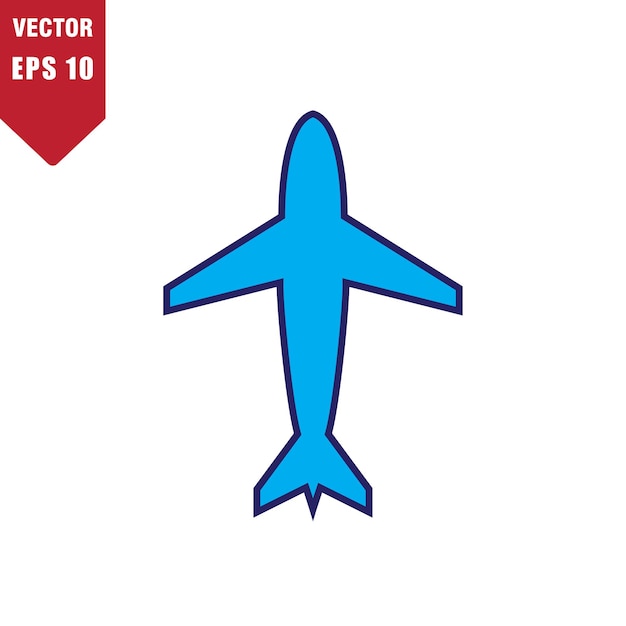 Striking Blue Airplane Icon: A Simple Yet Powerful Design | Jiffy Designs