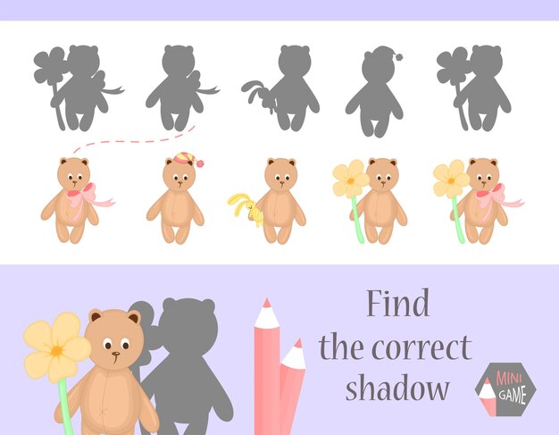 Adorable Teddy Bears and Their Matching Shadows | Jiffy Designs