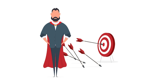 Heroic Figure Stands Tall with Bullseye Target | Jiffy Designs