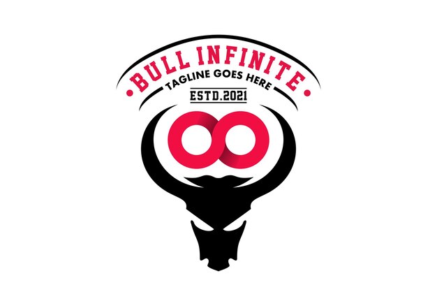 Fierce Bull Emblem with Infinity Symbol and Motivational Slogan | Jiffy ...