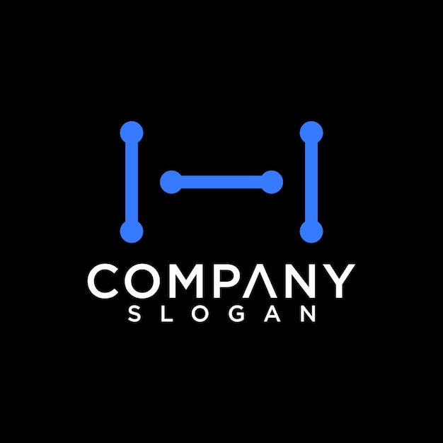 Minimalist Blue and Black Tech Company Logo | Jiffy Designs