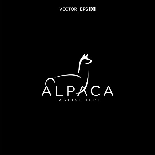 Alpaca Logo Design Icon Vector Silhouette | Jiffy Designs