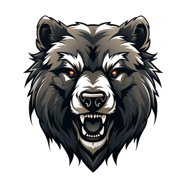 Fierce and Formidable: The Growling Grizzly Bear Icon | Jiffy Designs