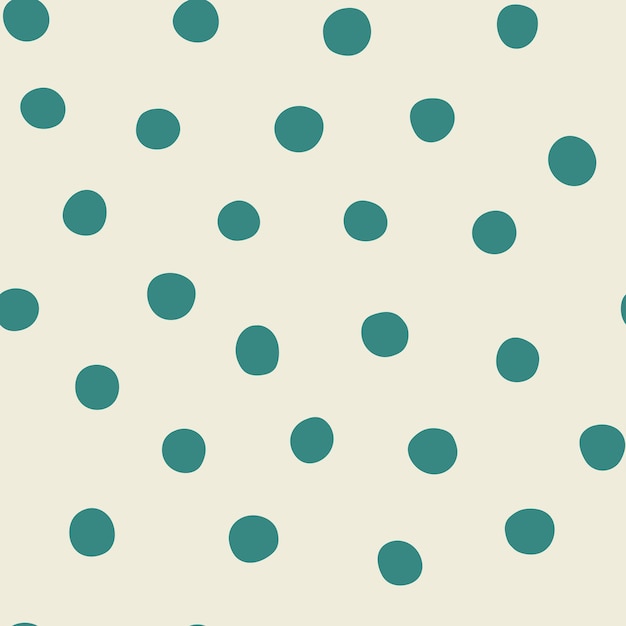 Charming Teal Polka Dots on Soft Ivory Background | Jiffy Designs