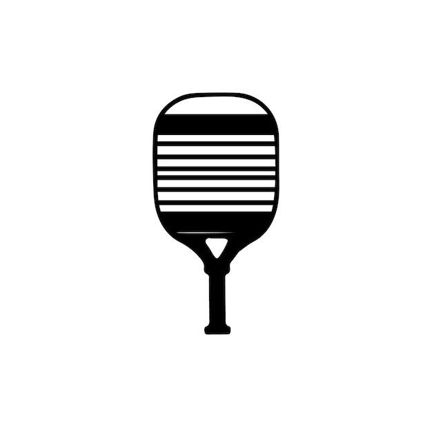 Minimalist Striped Pickleball Paddle Silhouette | Jiffy Designs
