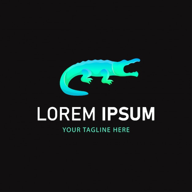 Vibrant Neon Gator Silhouette with Minimalist Branding | Jiffy Designs