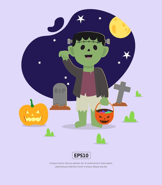 Friendly Frankenstein Trick-or-Treating Under the Starry Night | Jiffy ...