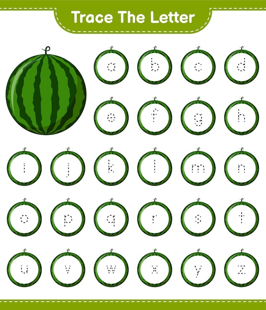 Trace the Watermelon Slices to Learn Alphabet Letters | Jiffy Designs