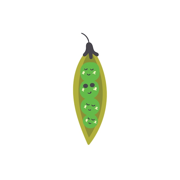 Vibrant and Whimsical Pea Pod Illustration | Jiffy Designs
