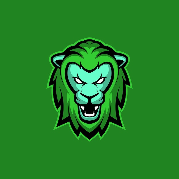 Fierce and Ferocious Green Lion Mascot Logo | Jiffy Designs