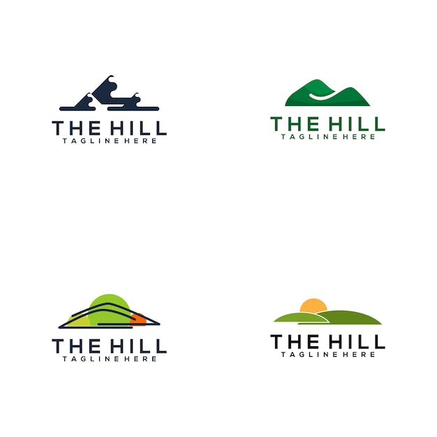 Minimalist Hill Landscape Logo with Color Variations | Jiffy Designs