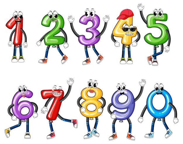 Playful Animated Numbers Collection with Expressive Characters | Jiffy ...