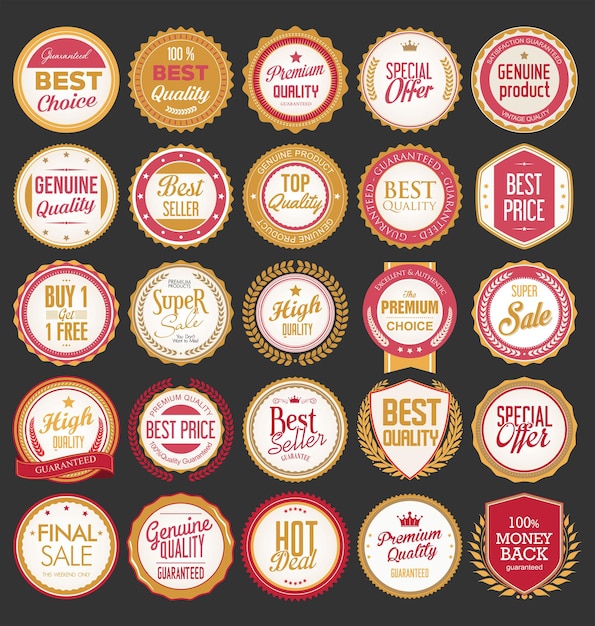Vibrant Collection of Premium Quality Retail Labels and Badges | Jiffy ...