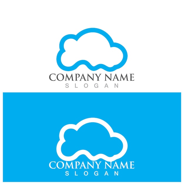 Vibrant Blue Cloud Logo with Minimalist Design | Jiffy Designs