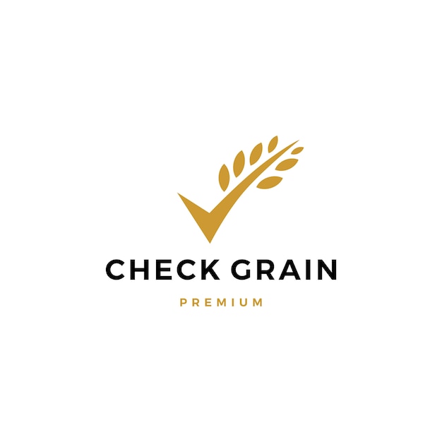 Elegant Golden Wheat Emblem for Premium Grain Products | Jiffy Designs