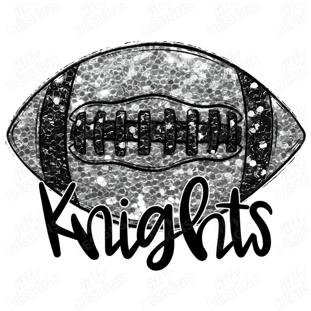 'Knights' Grunge Football Emblem with Distressed Texture and Bold ...