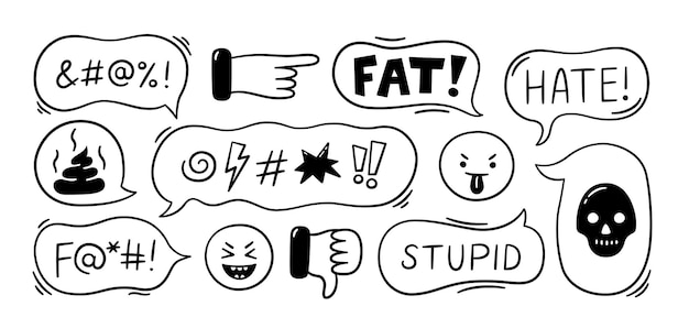 Expressive Doodles and Sketches of Emotive Symbols and Phrases | Jiffy ...