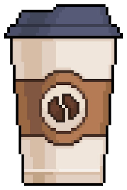 Pixel Art Coffee Cup with Distinctive Design | Jiffy Designs
