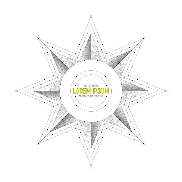 Geometric Star Shape with Lorem Ipsum Text Illustration | Jiffy Designs