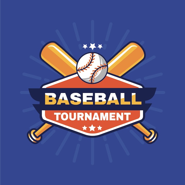 Exciting Baseball Tournament with Crossed Bats and Ball | Jiffy Designs