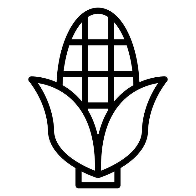 Elegant Corn Cob Silhouette with Geometric Pattern | Jiffy Designs